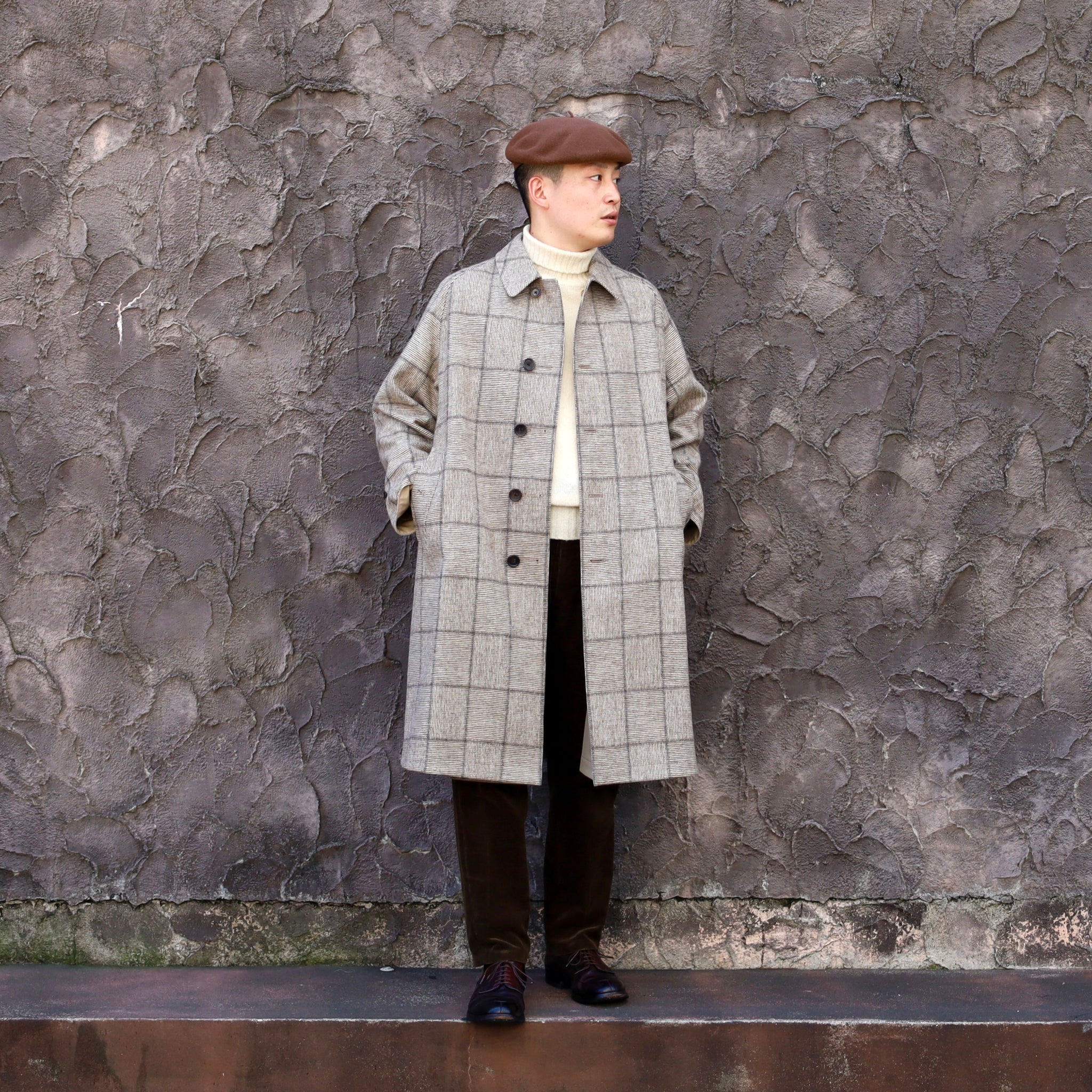 SINGLE RAGLAN COAT Ⅱ REVERSIBLE BEIGE – ANATOMICA NAGOYA
