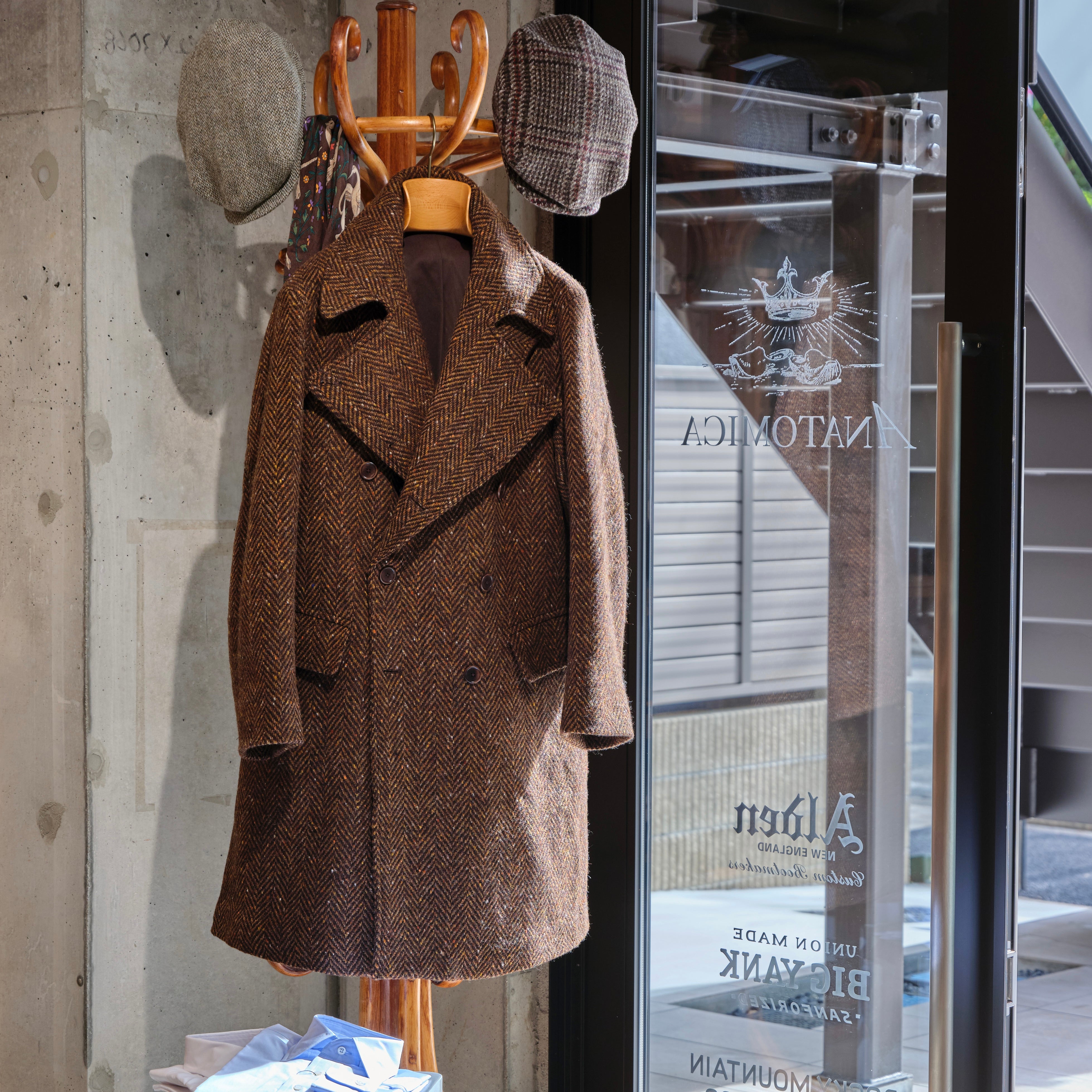 WINSTON COATING TWEED HERING BONE – ANATOMICA NAGOYA