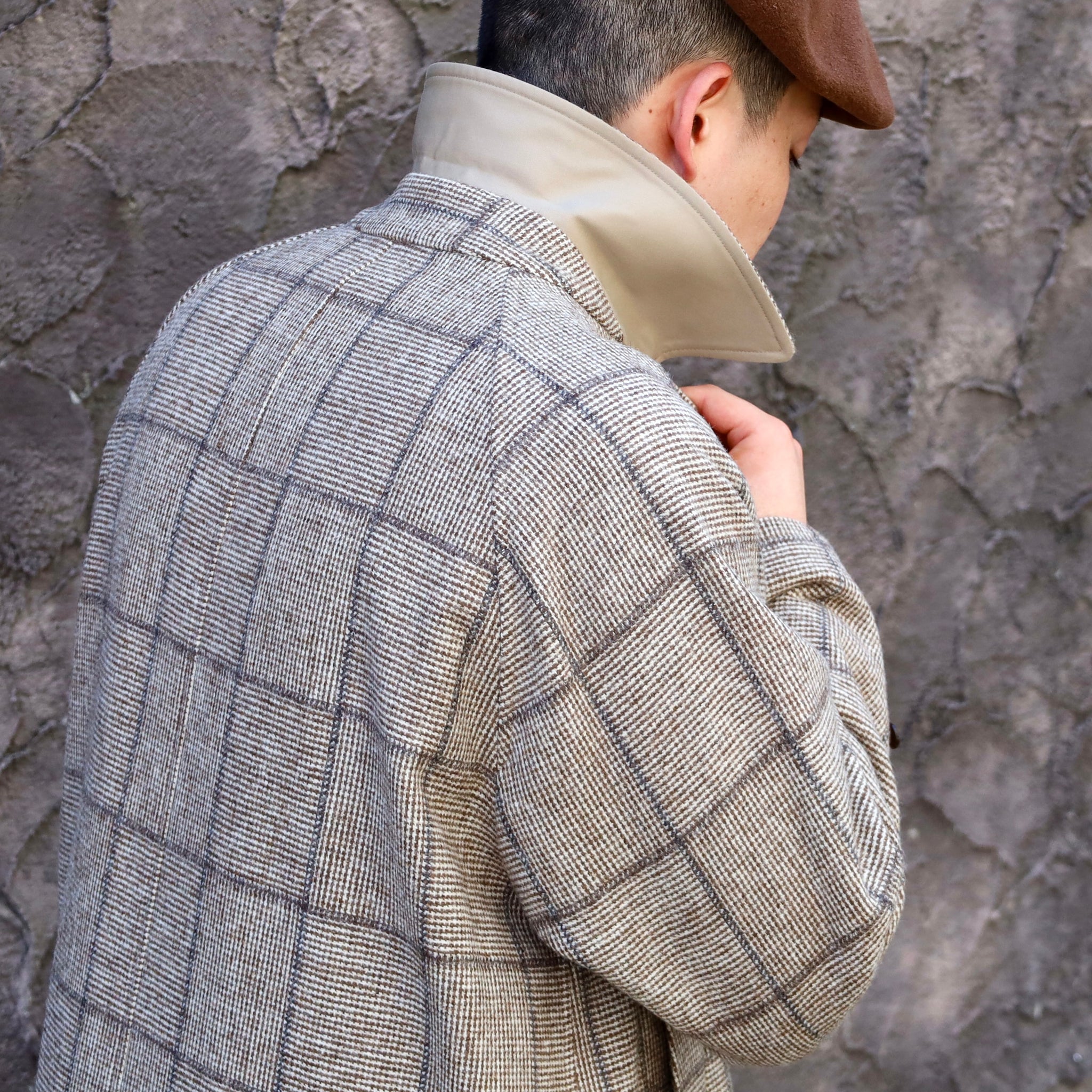 SINGLE RAGLAN COAT Ⅱ REVERSIBLE BEIGE – ANATOMICA NAGOYA
